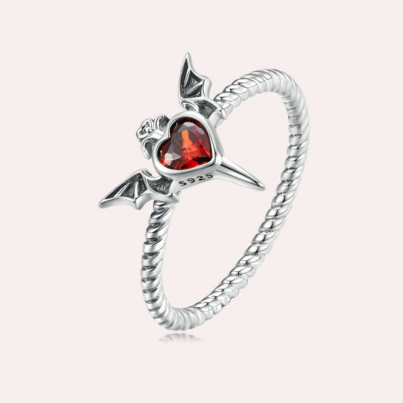 Sacred Heart Winged Ring – MOON CHARMS